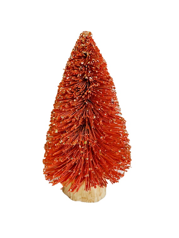 Bottle Brush Decor Orange Tree Christmas Decor | Etsy