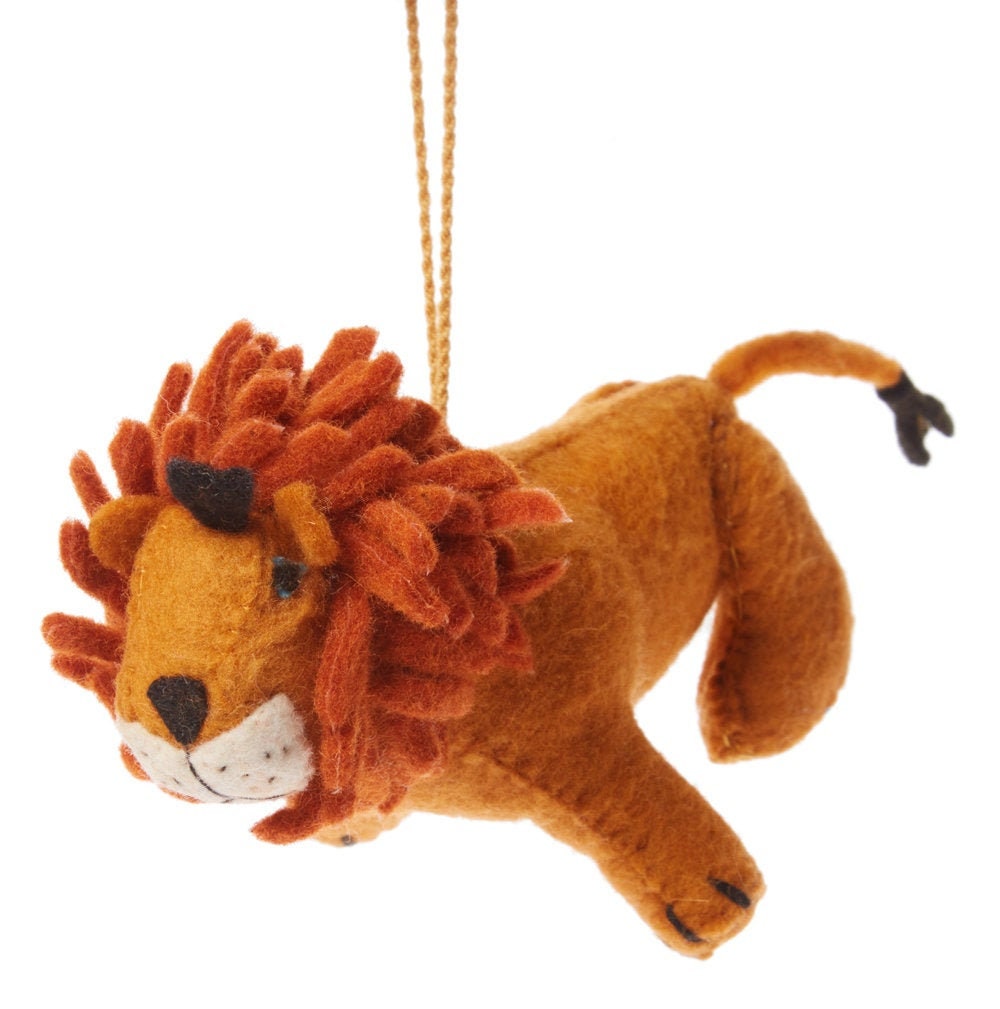 Felt Ornament Lion Felt Christmas Ornament - Etsy
