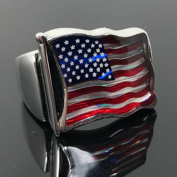 American Flag Ring Women - Etsy