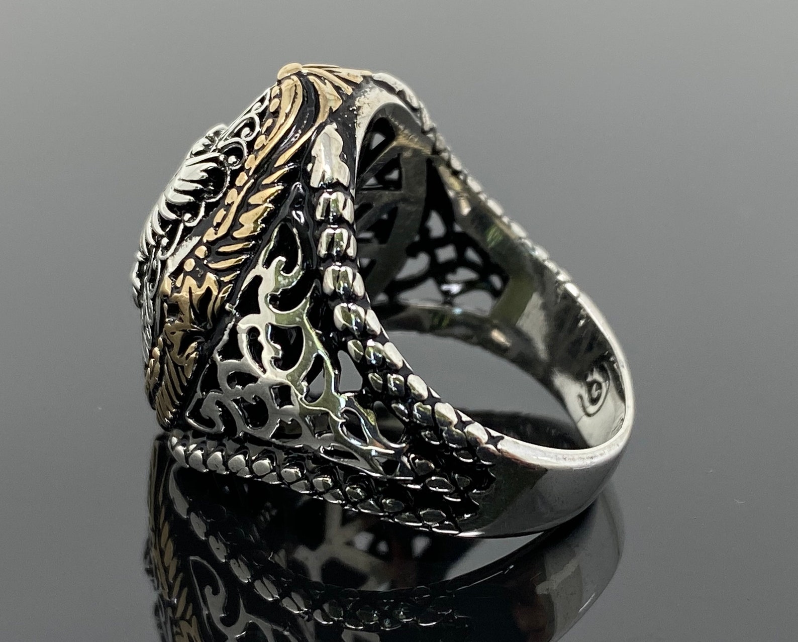Handmade 925k Sterling Silver Filigree Design Double Head - Etsy