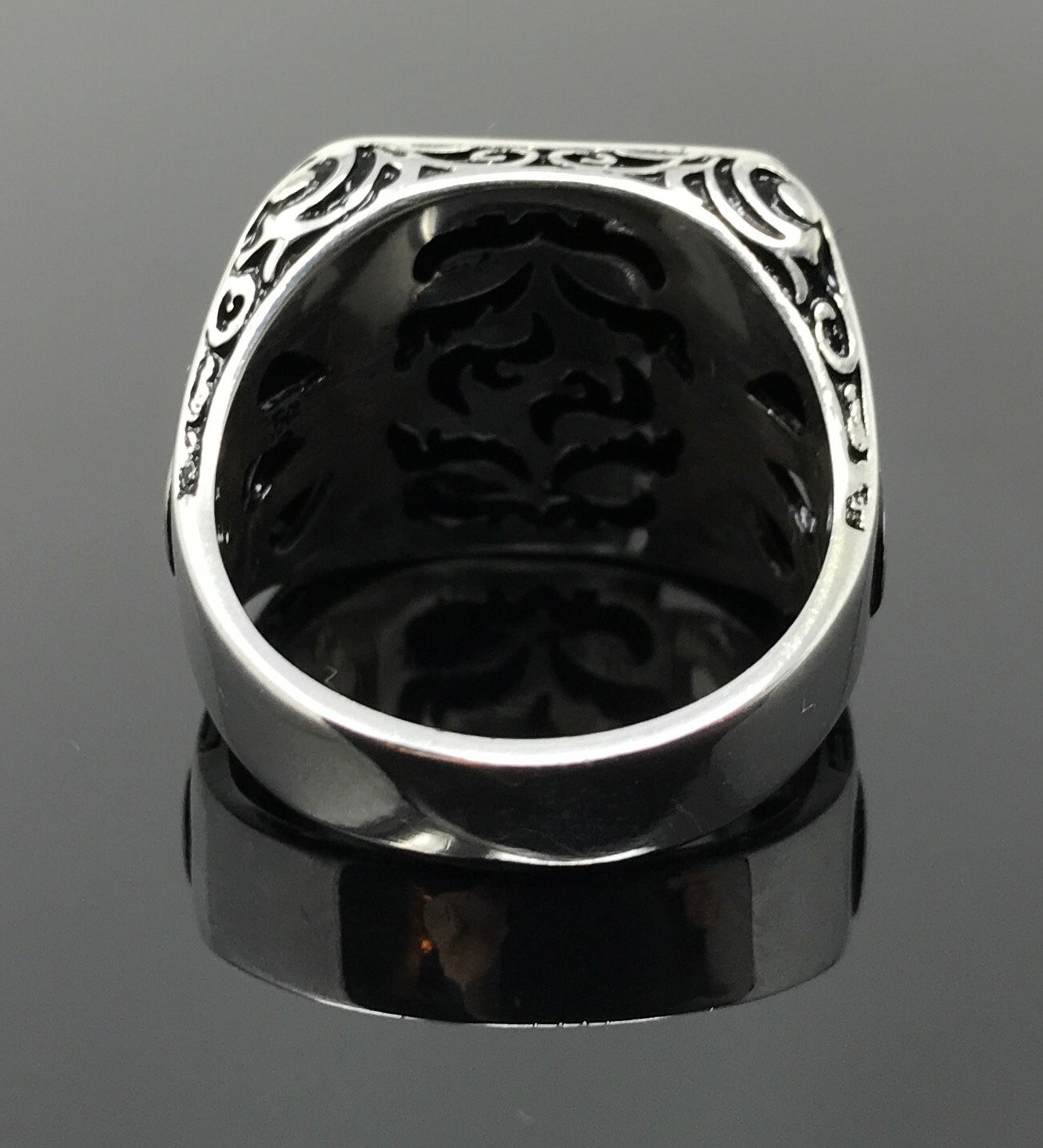 Handmade 925k Sterling Silver Justice Sign Elegant Men's Ring ...