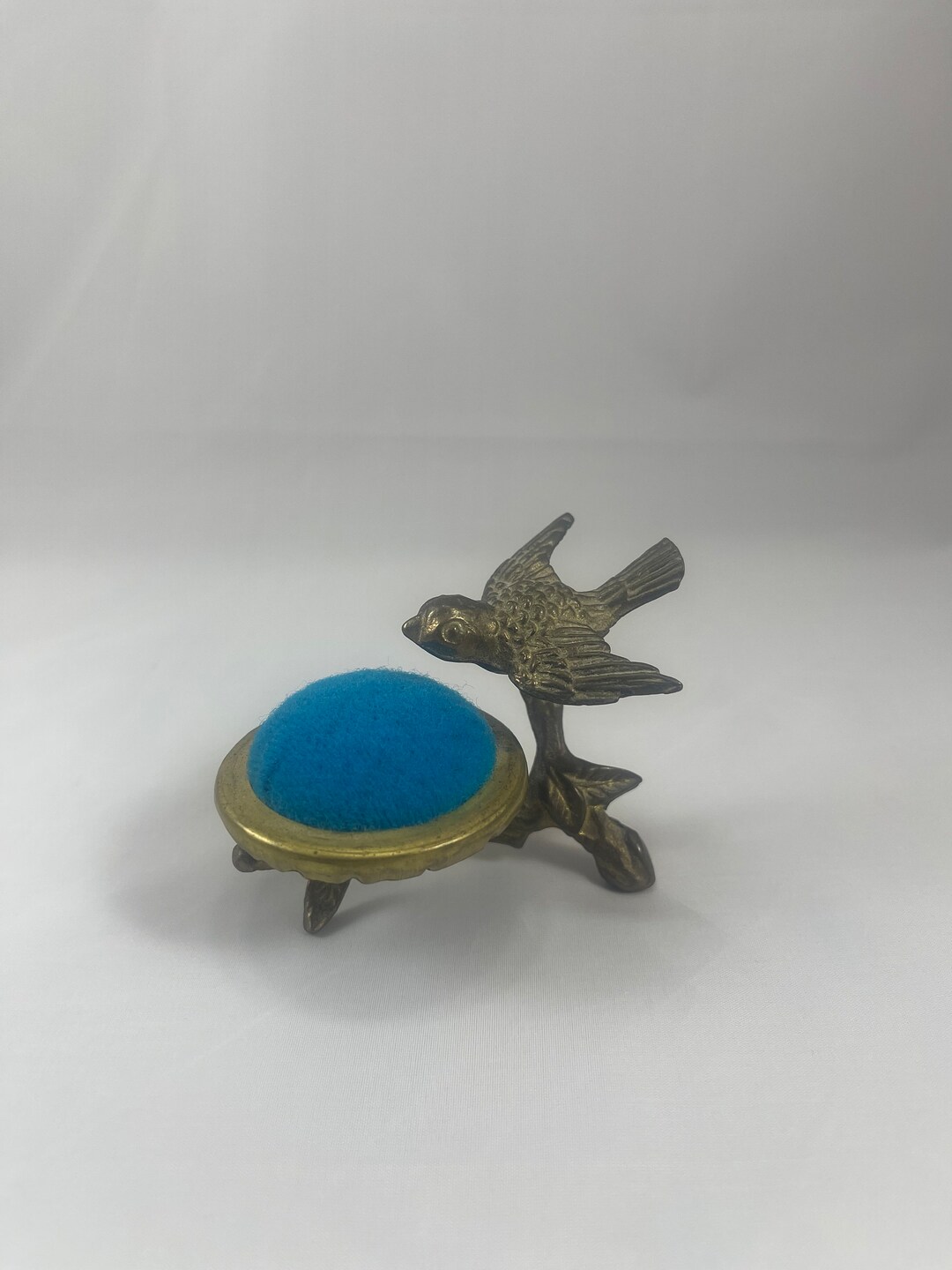 Victorian Bronze Sewing Bird Pin Cushion / 1800s Pin Cushion / Antique ...