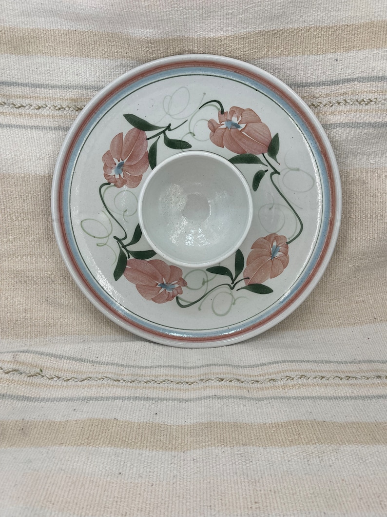 Vintage 1990 Barry Hage Studio Art Pottery Chip and Dip Server / Hage ...