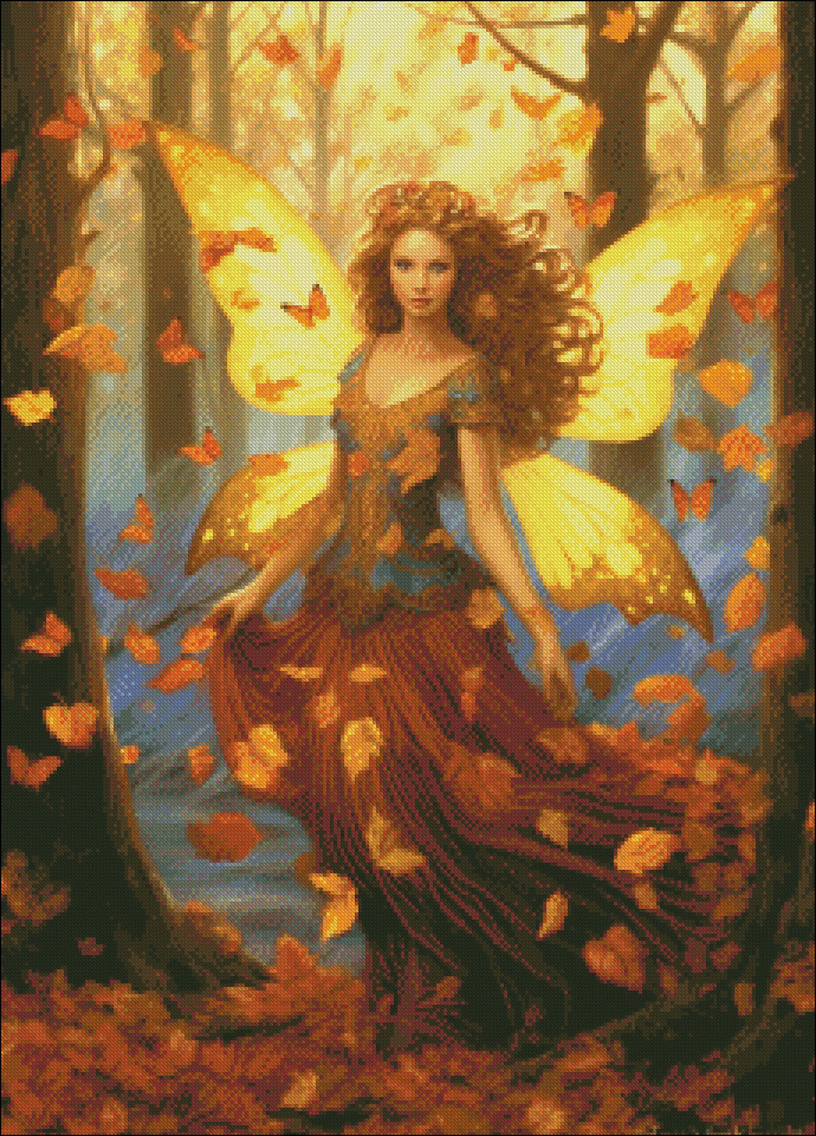 Fall Fairy 2 Counted Cross Stitch Patterns Printable Chart PDF Format ...