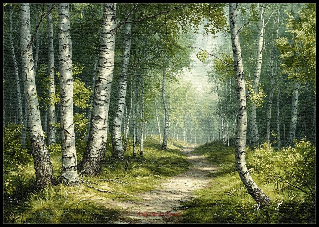 Birch Forest 2 - Counted Cross Stitch Patterns - Printable Chart PDF ...