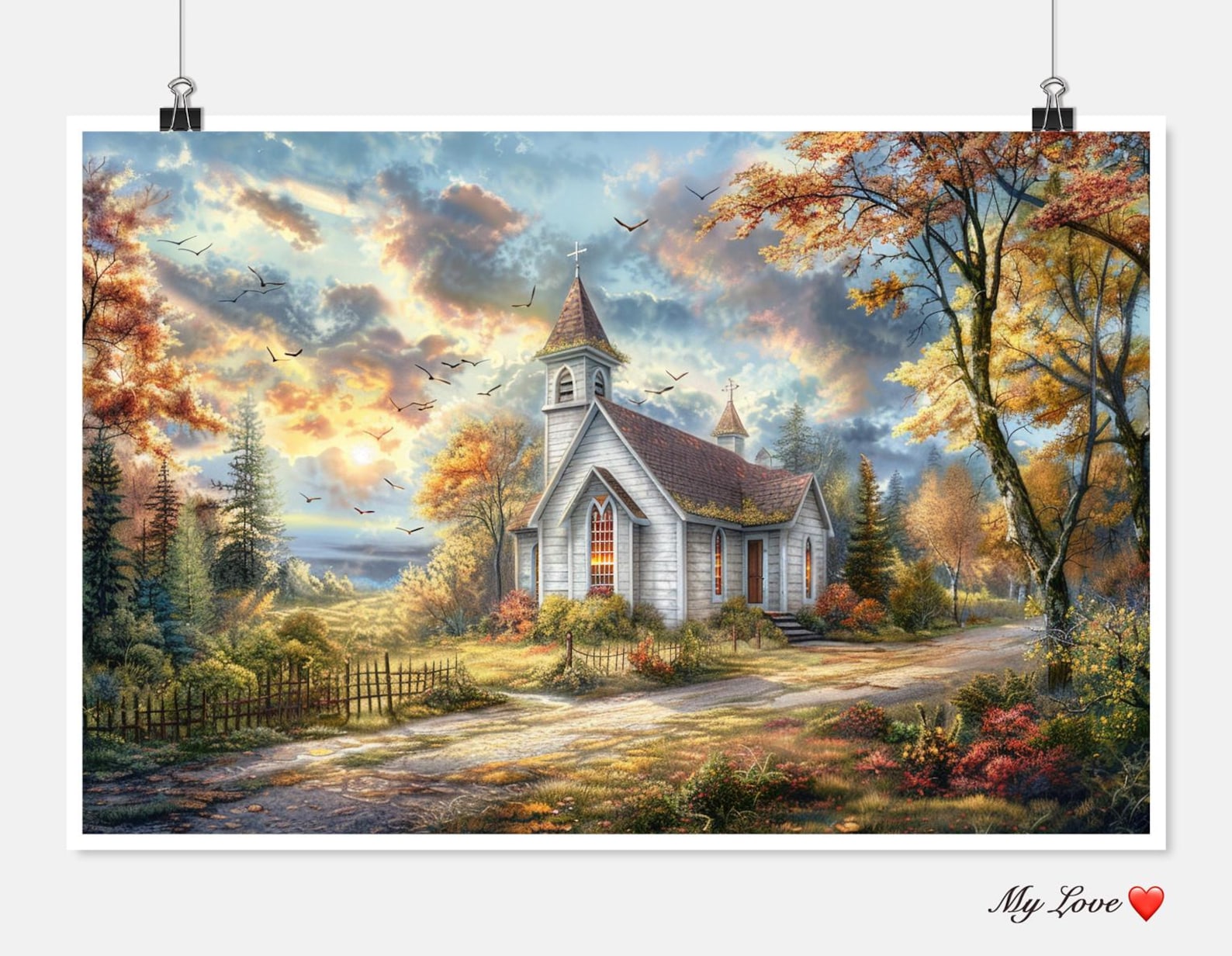 The Country Church 2 - Counted Cross Stitch Patterns - Printable Chart ...