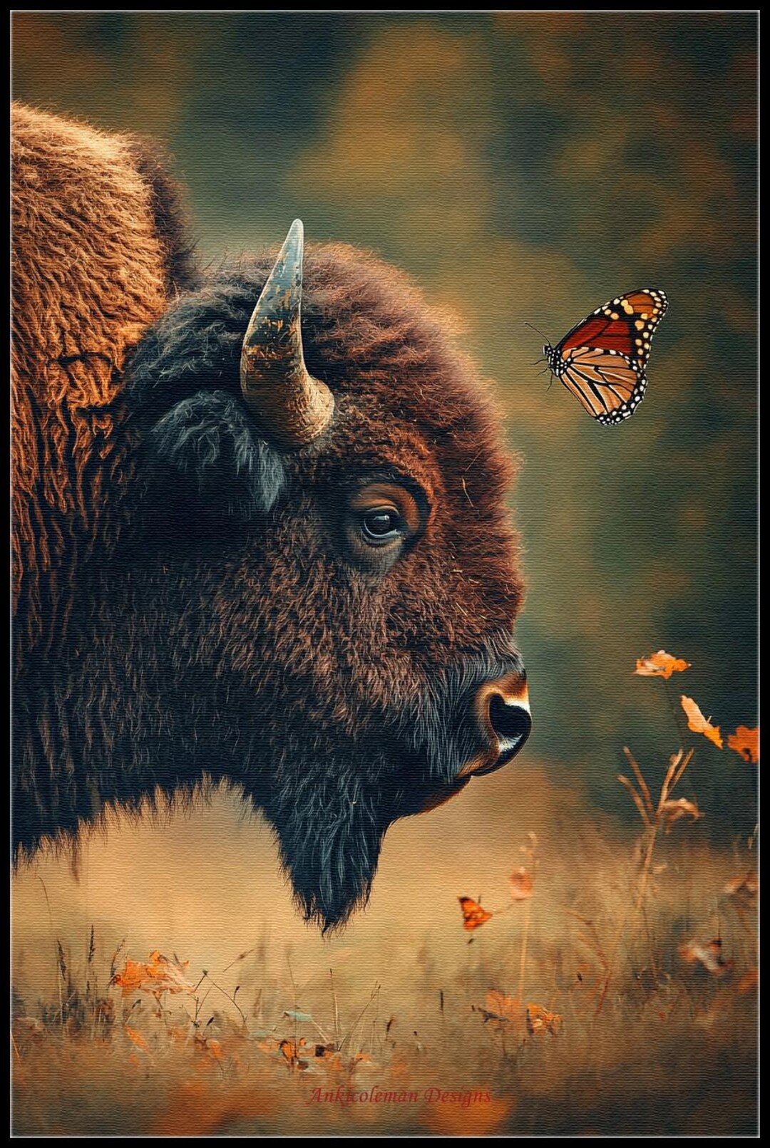 Bison’s Gentle Gaze - Counted Cross Stitch Patterns - Printable Chart ...