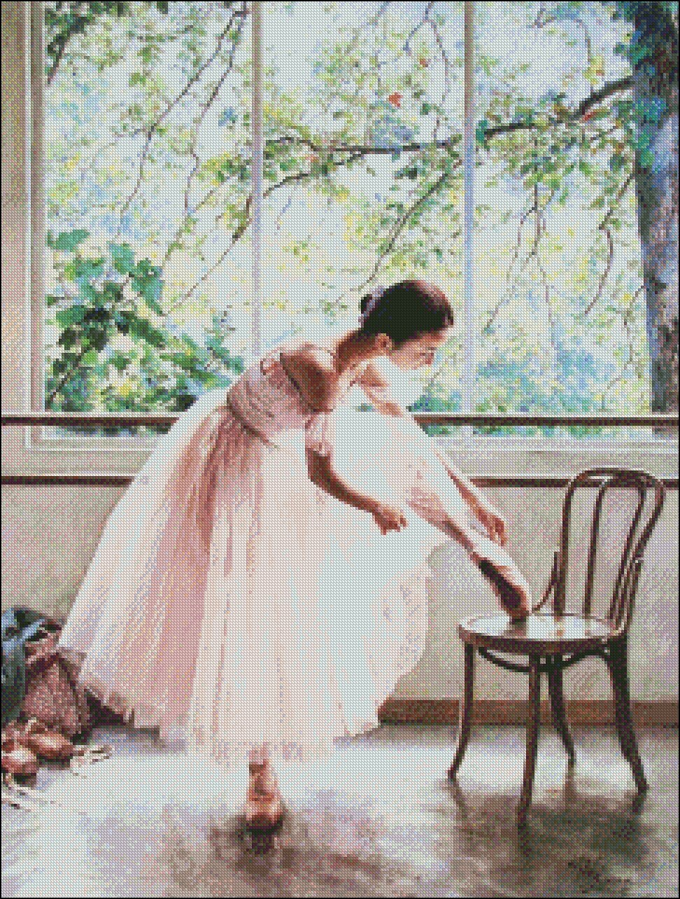 Ballet Dance Girl Counted Cross Stitch Patterns Printable - Etsy