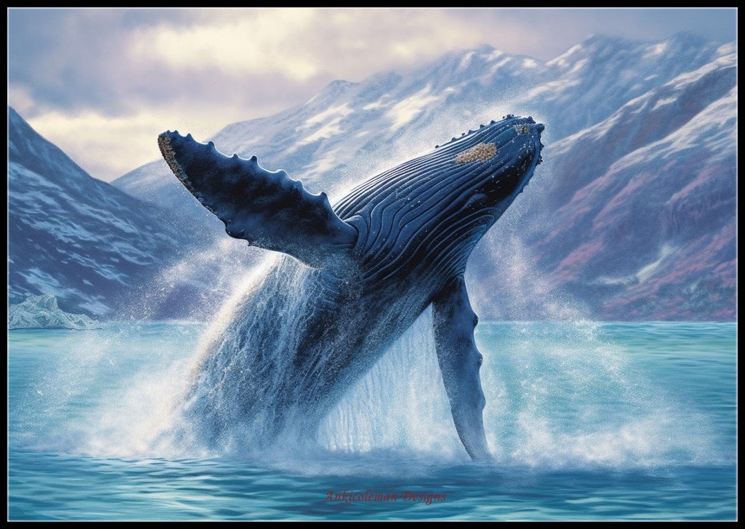Humpback Whale Breaching - Counted Cross Stitch Patterns - Printable ...