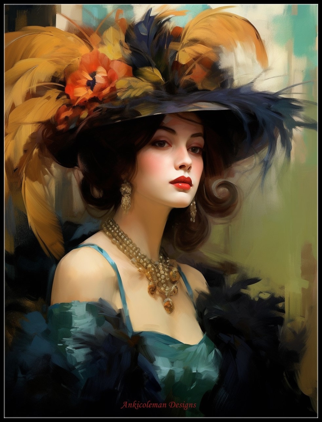 Elegant Lady - Counted Cross Stitch Patterns - Printable Chart PDF ...