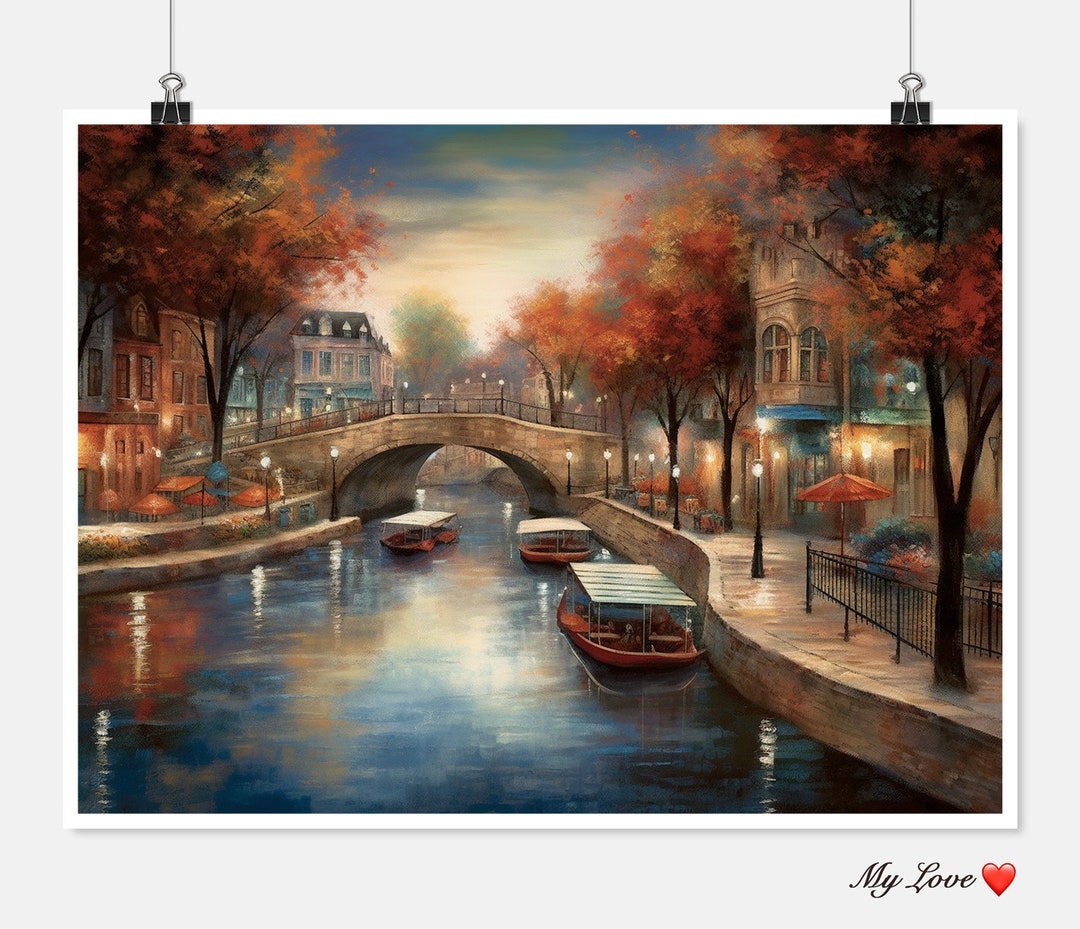 Evening Canal - Counted Cross Stitch Patterns - Printable Chart PDF ...