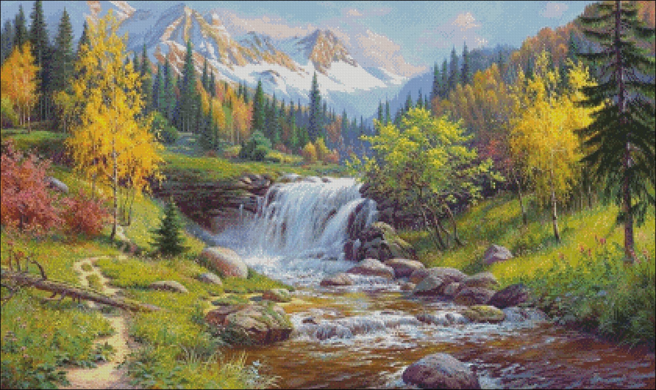 Mountain Creek Counted Cross Stitch Patterns Printable Chart PDF Format ...