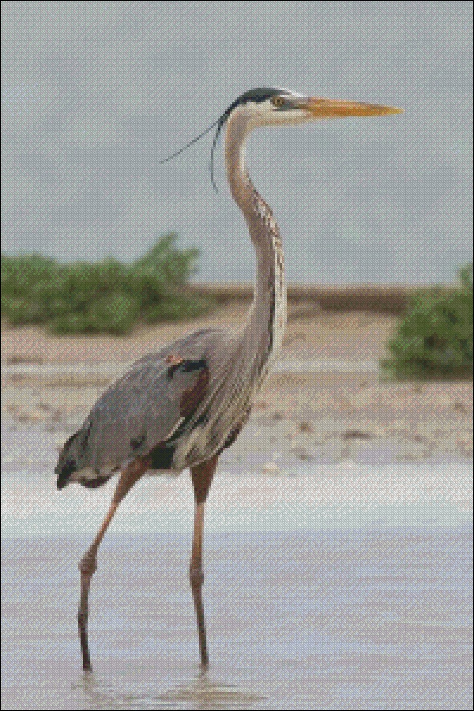 Great Blue Heron 2 Counted Cross Stitch Patterns Printable Chart PDF ...