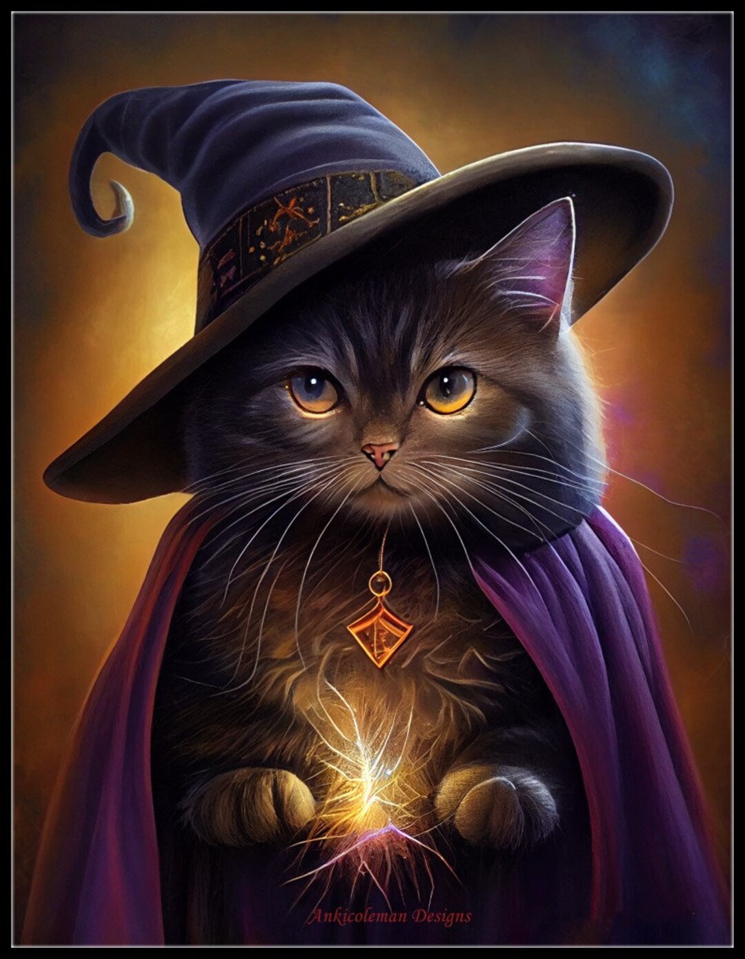 Wizard Kitty - Counted Cross Stitch Patterns - Printable Chart PDF ...
