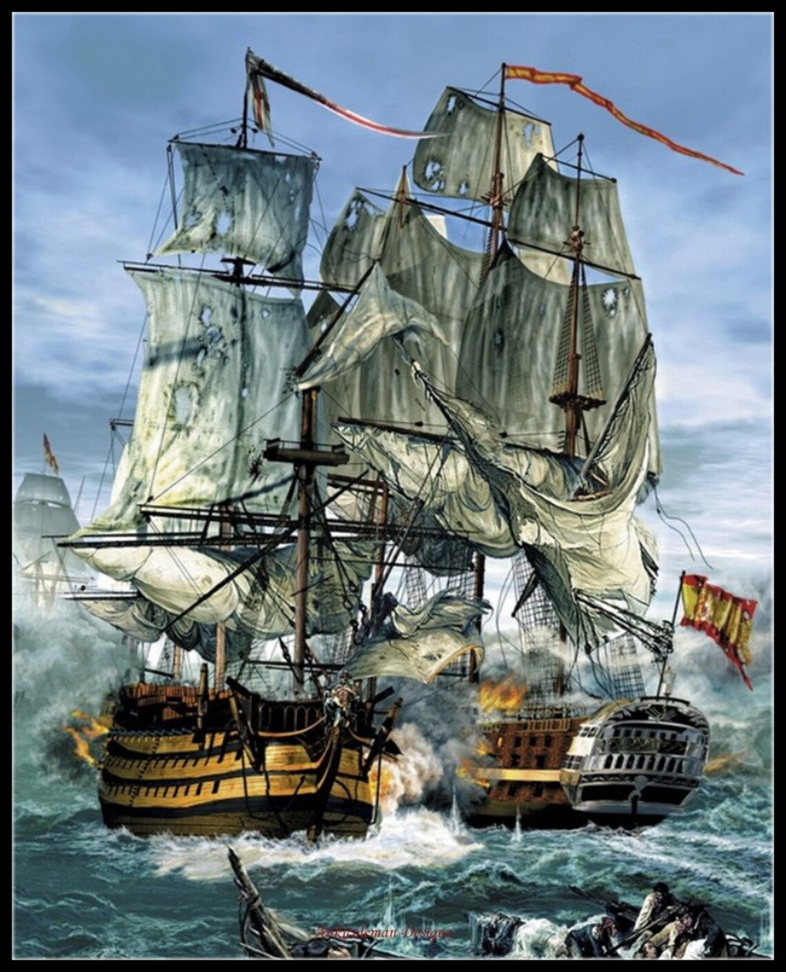 Naval Warfare Counted Cross Stitch Patterns Printable Chart PDF Format ...