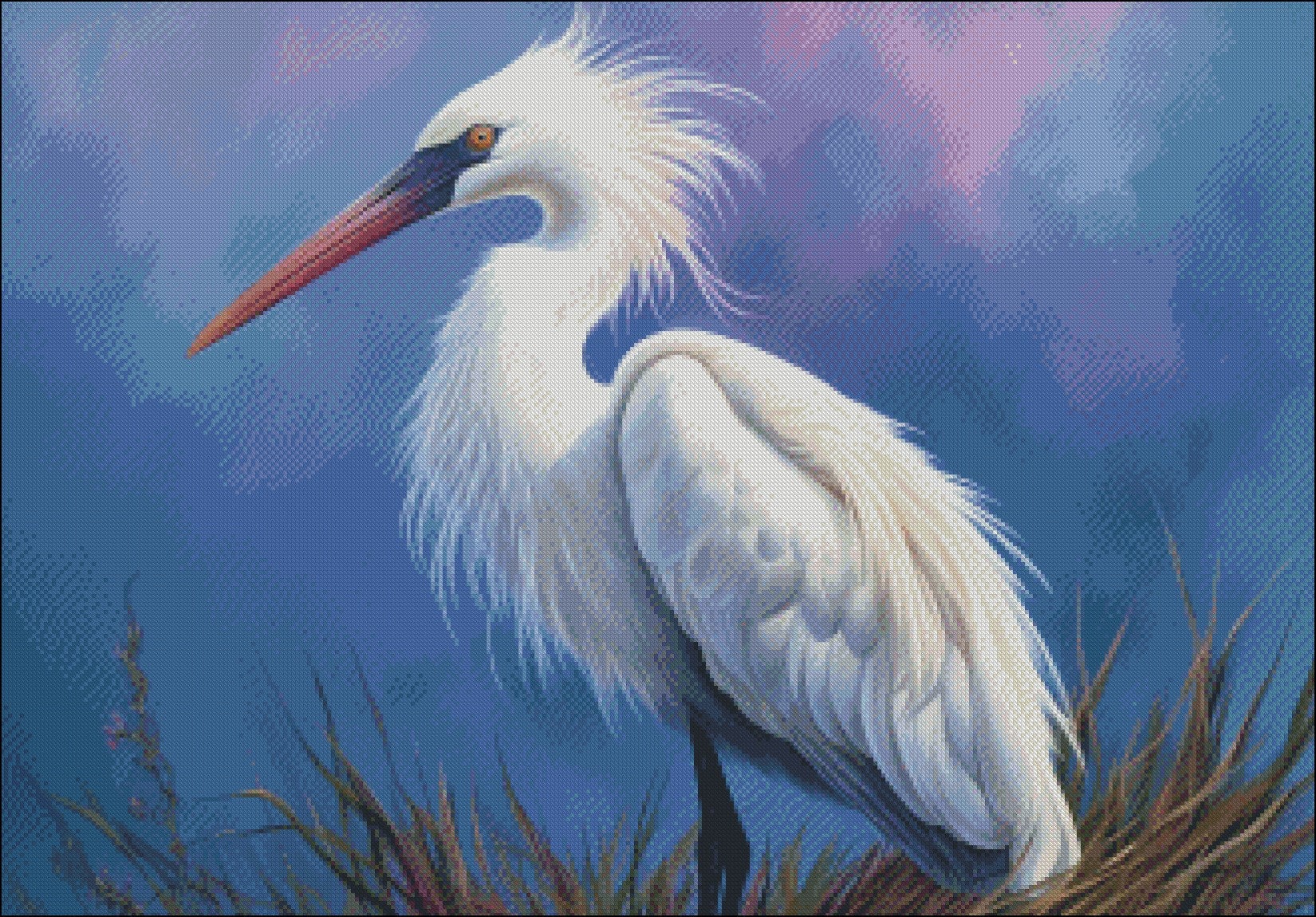 White Stork - Counted Cross Stitch Patterns - Printable Chart PDF ...