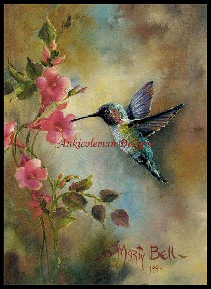 Hummingbird Counted Cross Stitch Patterns Printable Chart | Etsy