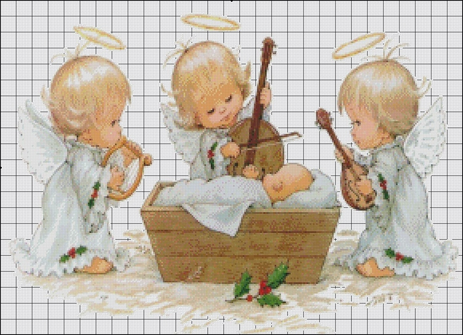 Christmas Angel Counted Cross Stitch Patterns Printable Chart PDF ...