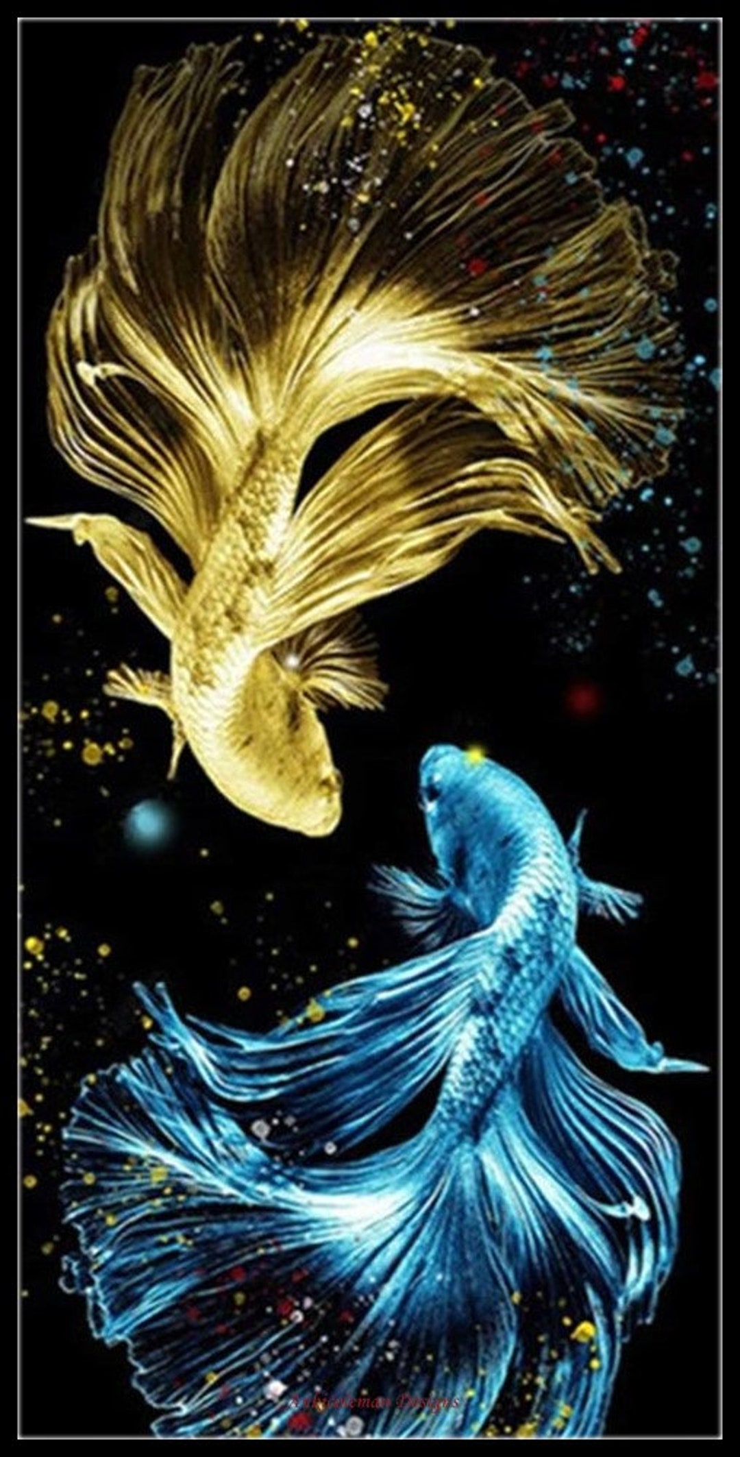 Double Goldfish 2 - Counted Cross Stitch Patterns - Printable Chart PDF ...