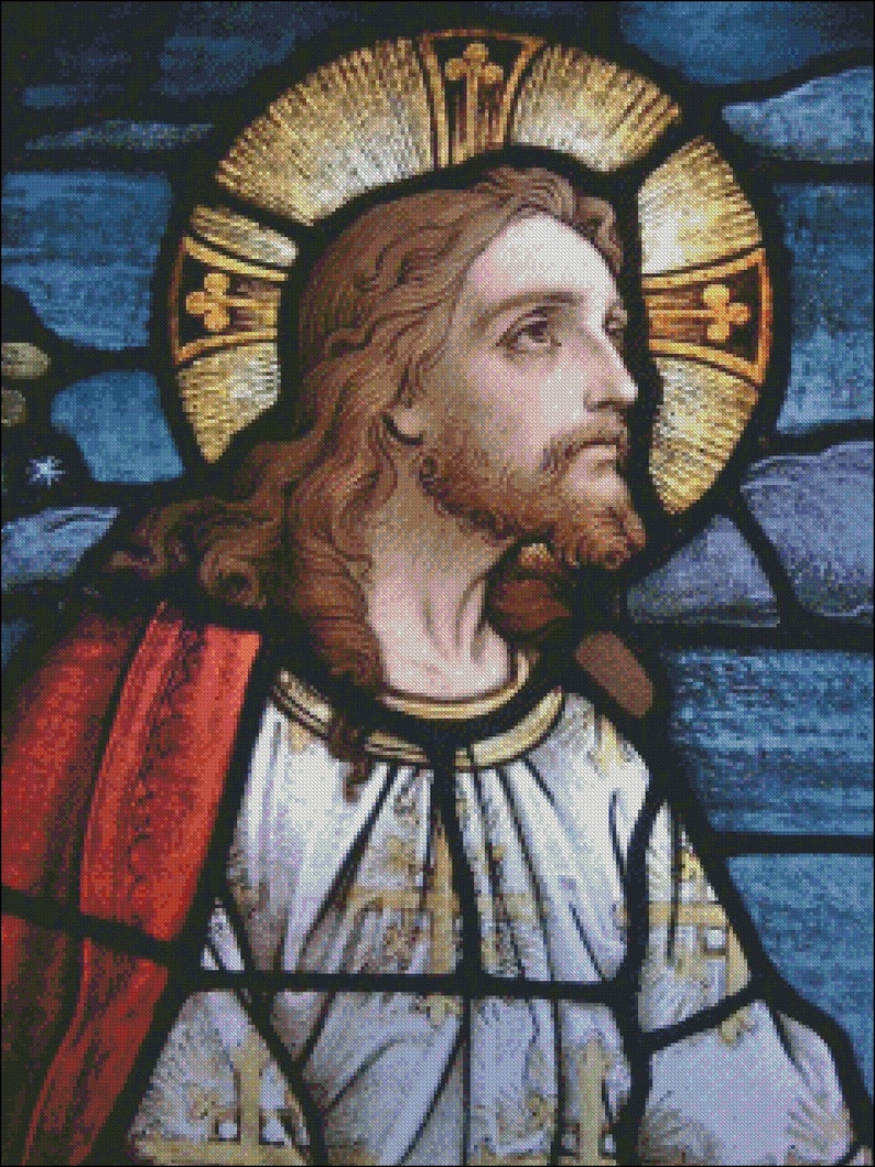 Christ Portrait Counted Cross Stitch Patterns Printable Chart PDF ...
