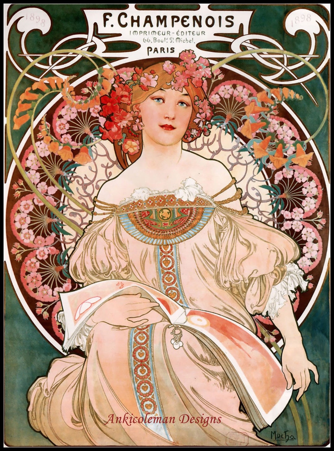 F Champenois - Counted Cross Stitch Patterns - Printable Chart PDF ...