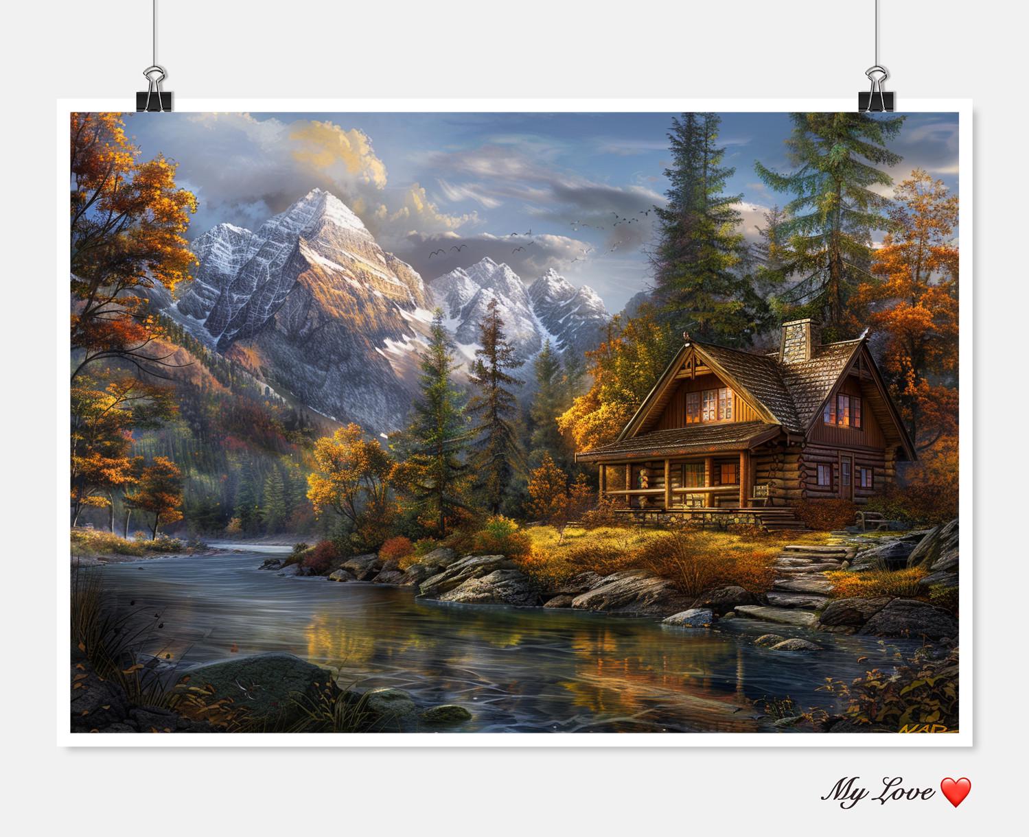 Lonely Cabin Counted Cross Stitch Patterns Printable Chart PDF Format ...