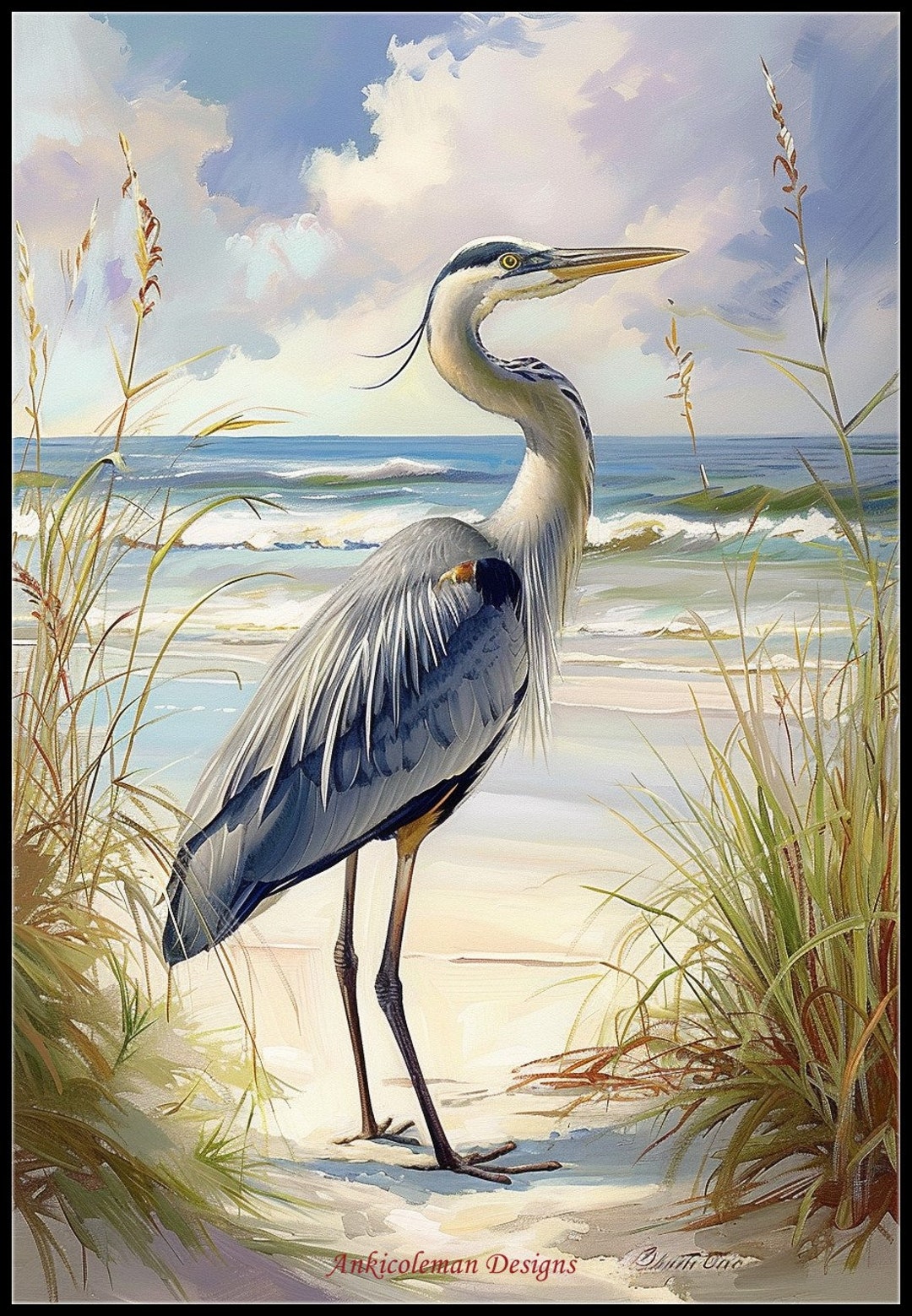 Blue Heron 3 - Counted Cross Stitch Patterns - Printable Chart PDF ...