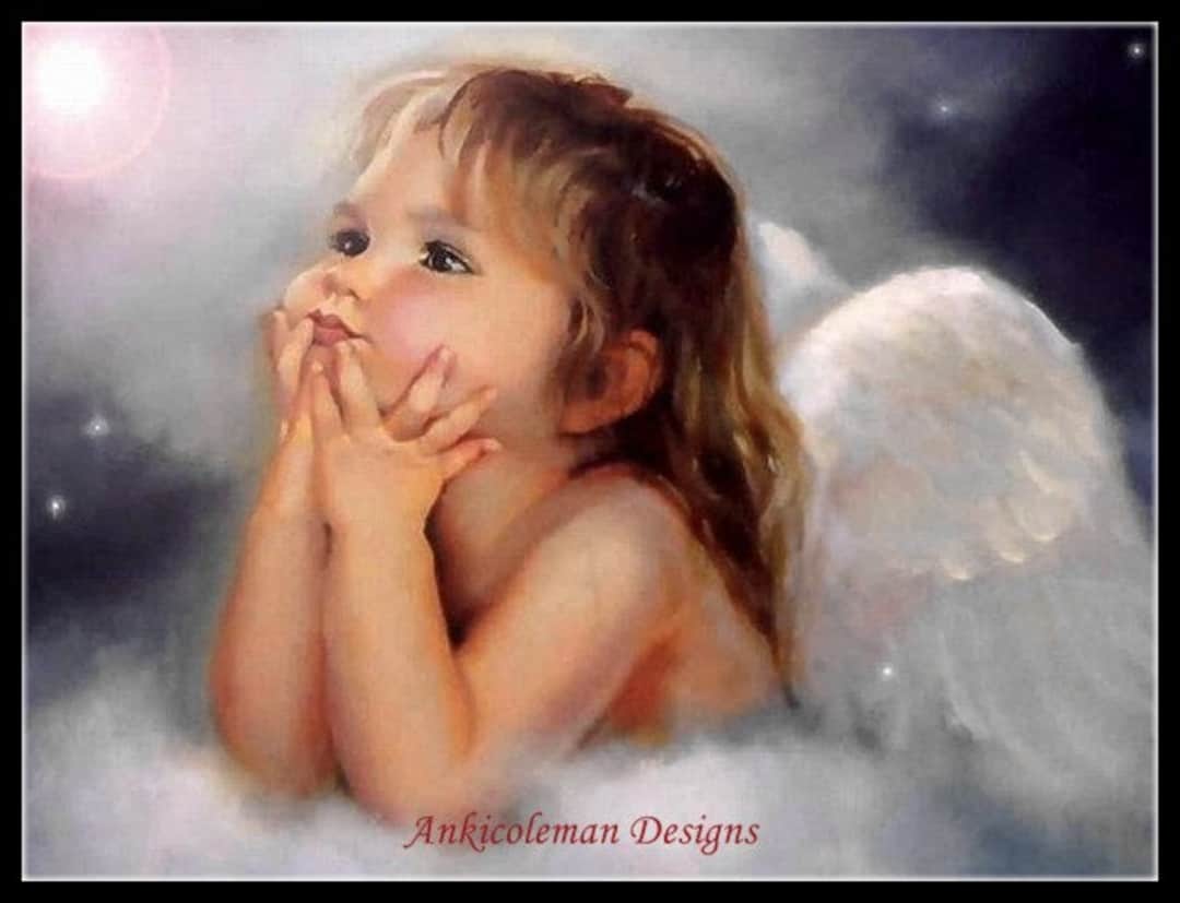 The Toddler Angel - Counted Cross Stitch Patterns - Printable Chart PDF ...