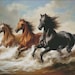 Horses Galloping 3 - Counted Cross Stitch Patterns - Printable Chart ...