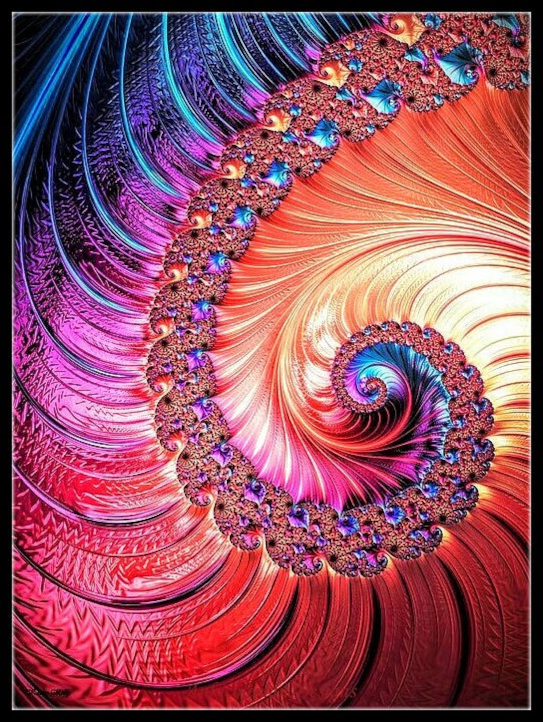 Fractal Spiral 1 Counted Cross Stitch Patterns Printable Chart PDF ...