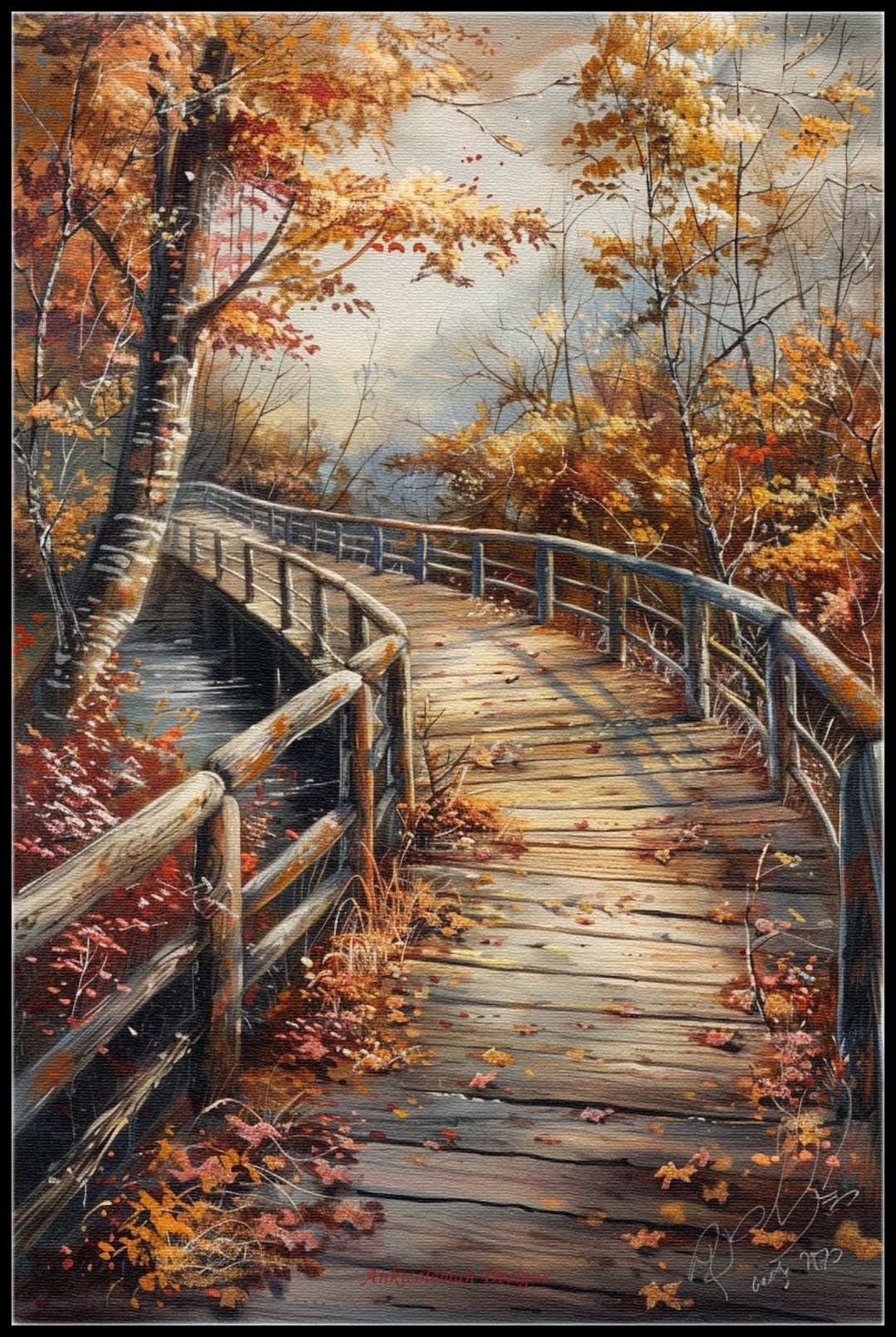 Autumn Boardwalk - Counted Cross Stitch Patterns - Printable Chart PDF ...