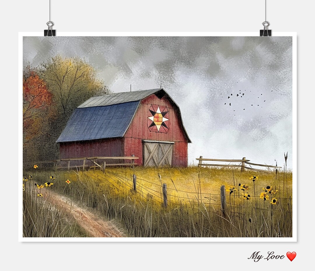 Quilt Block Barn - Counted Cross Stitch Patterns - Printable Chart PDF ...