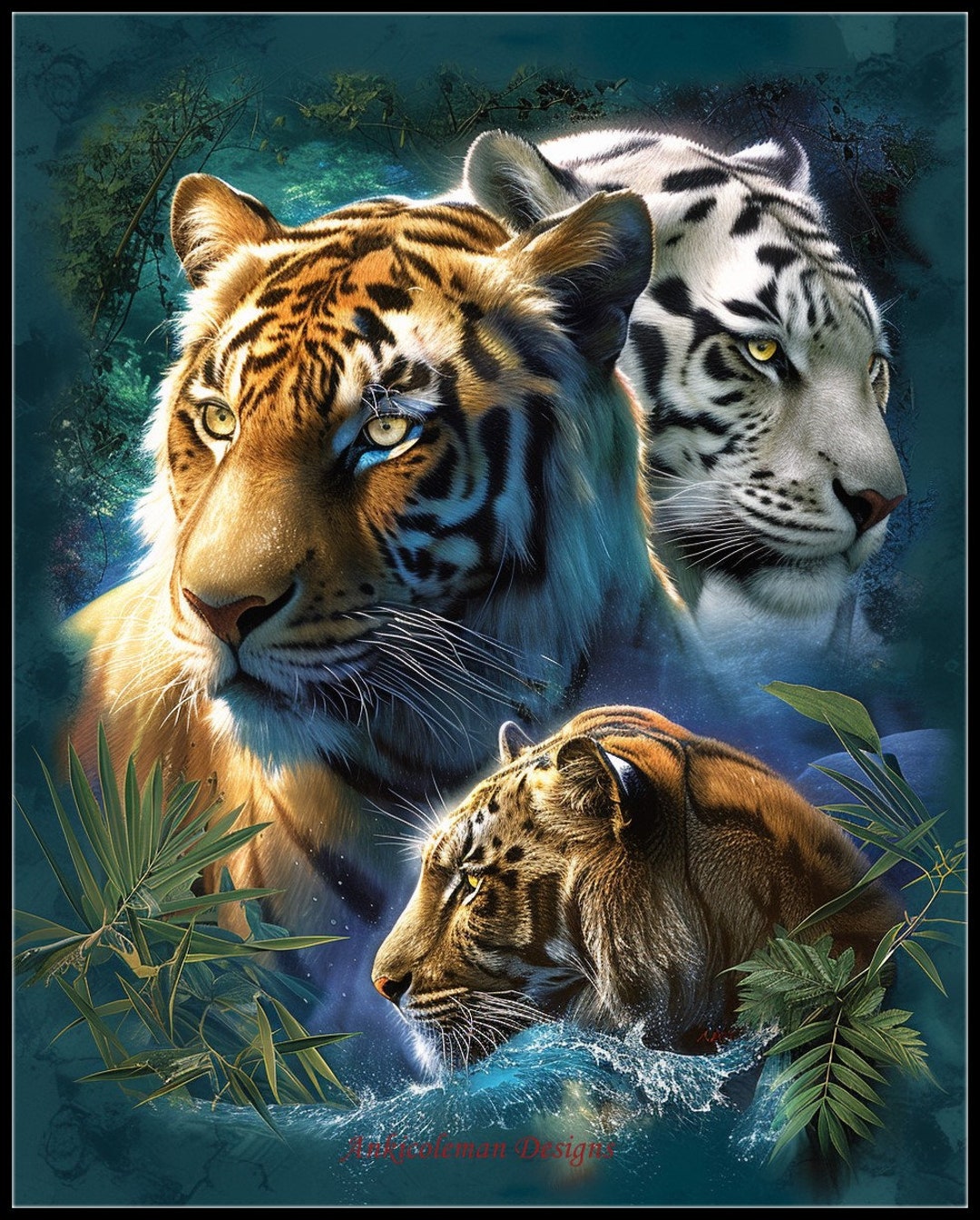 Three Big Cats - Counted Cross Stitch Patterns - Printable Chart PDF ...