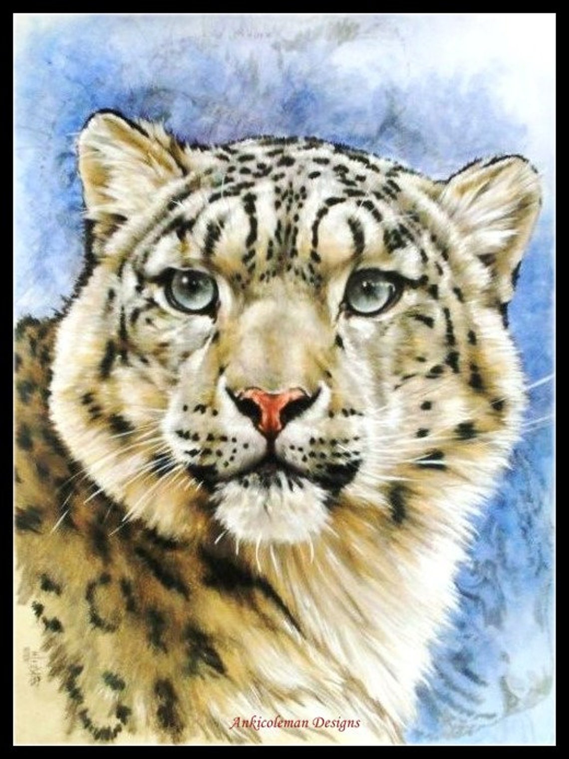 Snow Leopard - Counted Cross Stitch Patterns - Printable Chart PDF ...