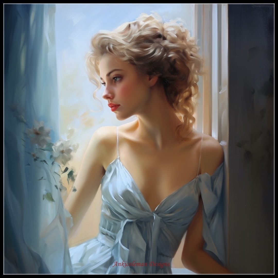 Azure Elegance - Counted Cross Stitch Patterns - Printable Chart PDF Format Needlework ...