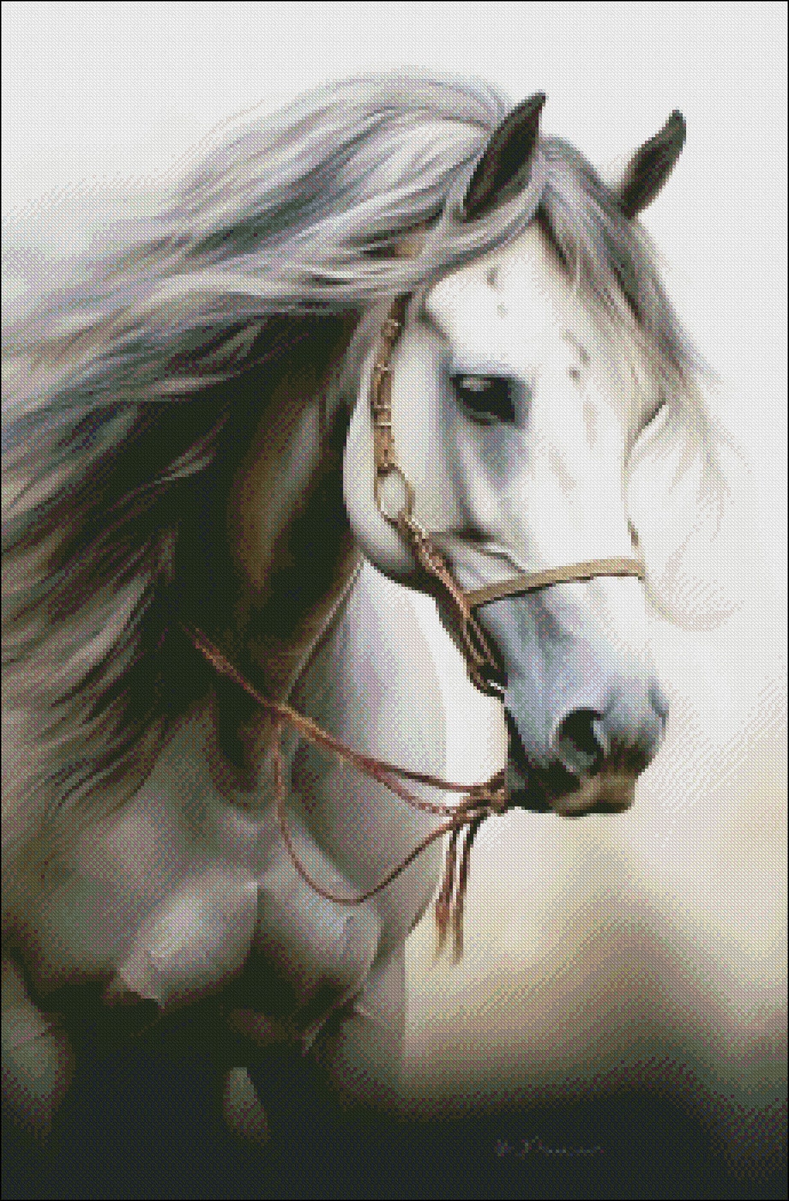 Andalusian Horse 2 - Counted Cross Stitch Patterns - Printable Chart ...