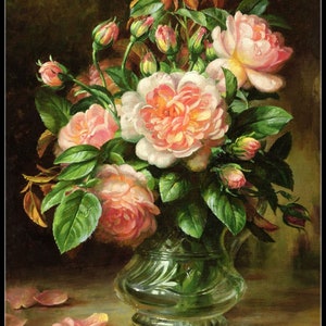 English Elegance Roses - Counted Cross Stitch Patterns - Printable ...
