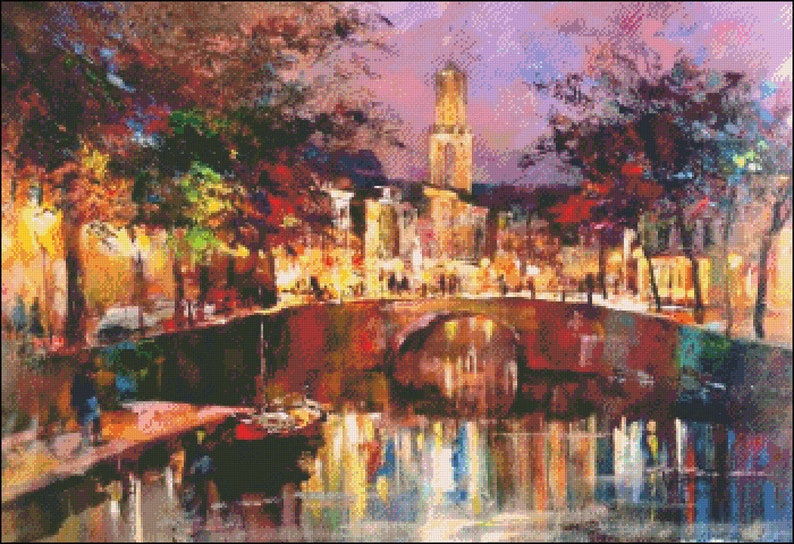 Utrecht City Counted Cross Stitch Patterns Printable Chart PDF Format ...