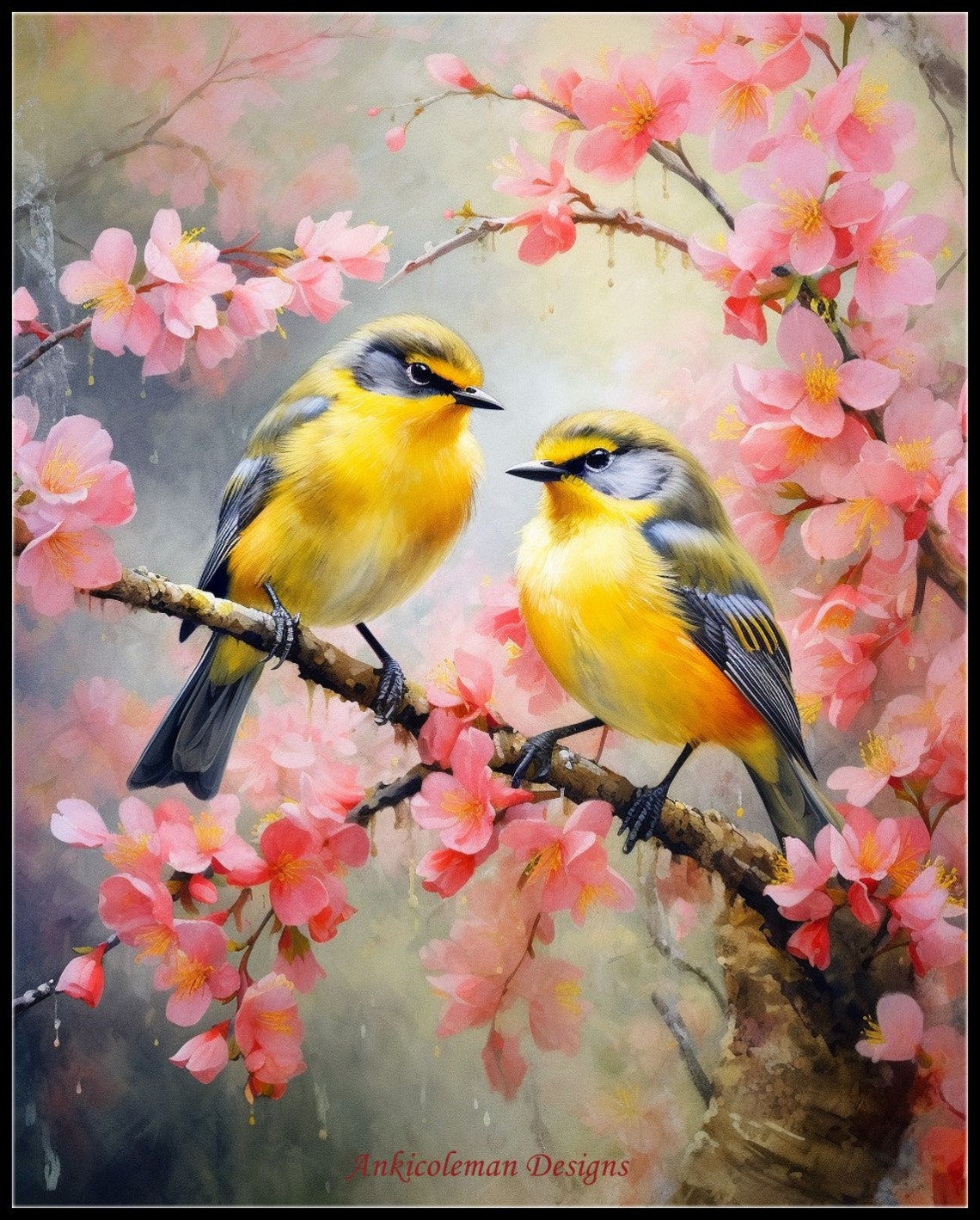 Two Yellow Birds Counted Cross Stitch Patterns Printable Chart PDF ...