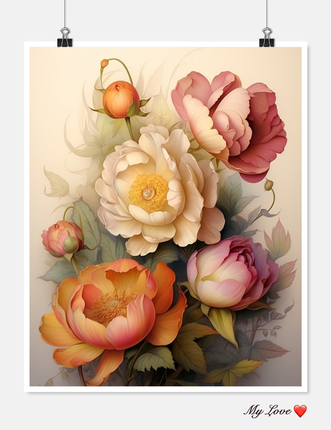 Sweet Peonies 2 Counted Cross Stitch Patterns Printable Chart PDF ...