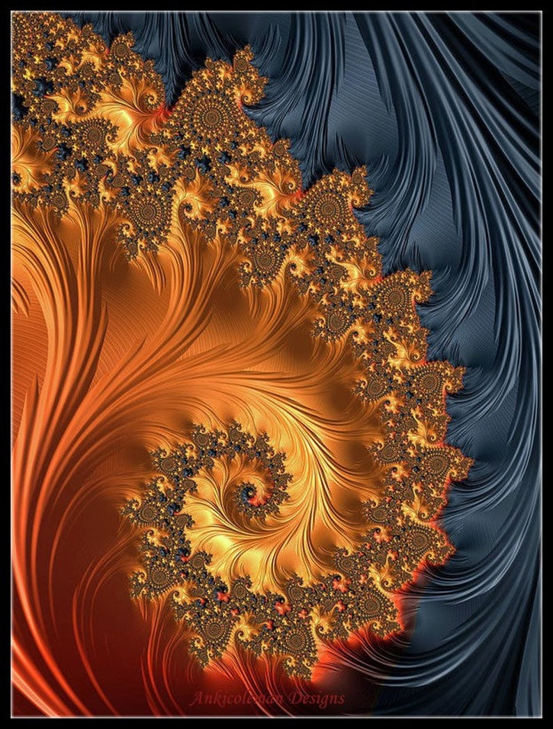 Fractal Spiral 4 Counted Cross Stitch Patterns Printable Chart PDF ...