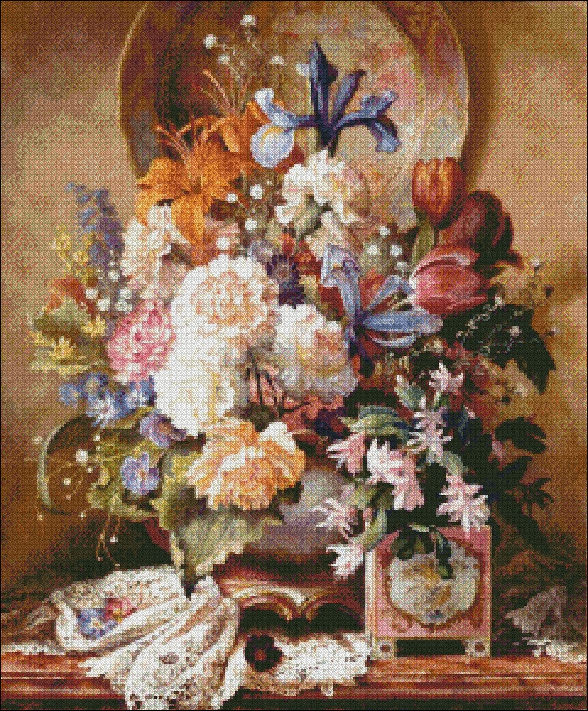 Still Life of Flowers 4 Counted Cross Stitch Patterns - Etsy