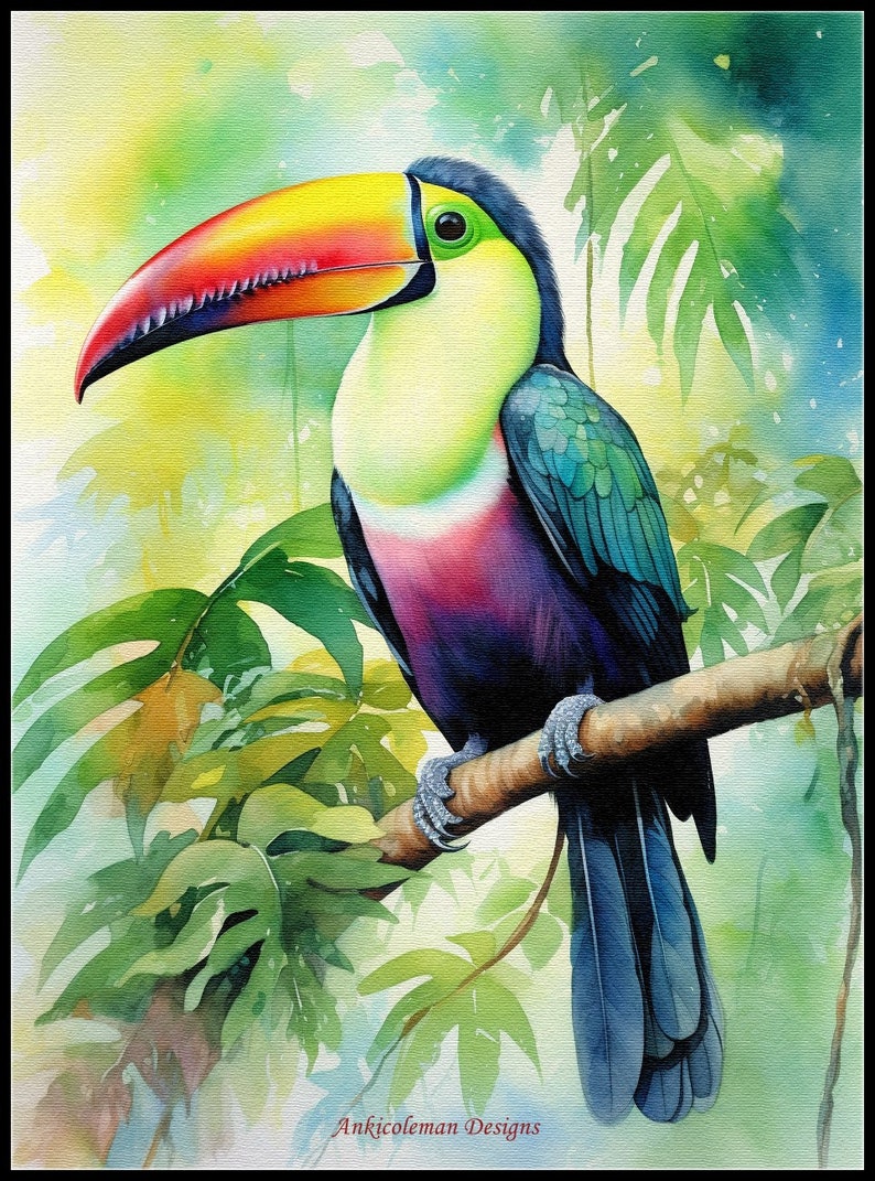 Keel-billed Toucan 2 Counted Cross Stitch Patterns Printable Chart PDF ...