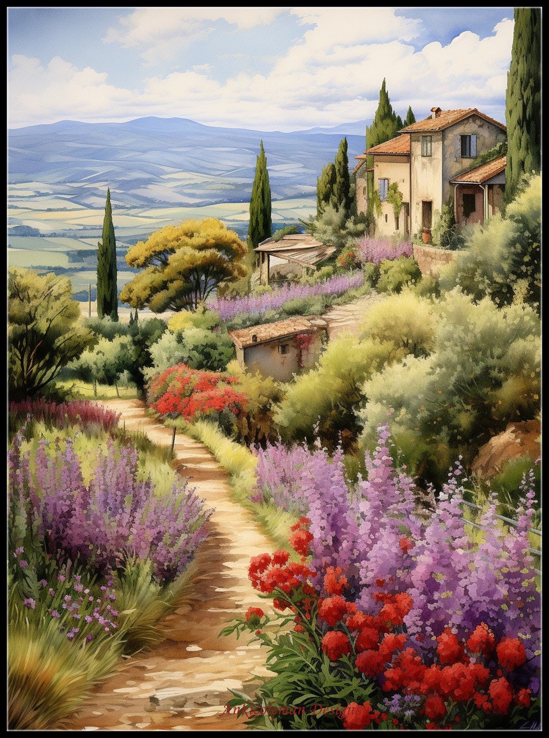 Serenity of Tuscany - Counted Cross Stitch Patterns - Printable Chart ...