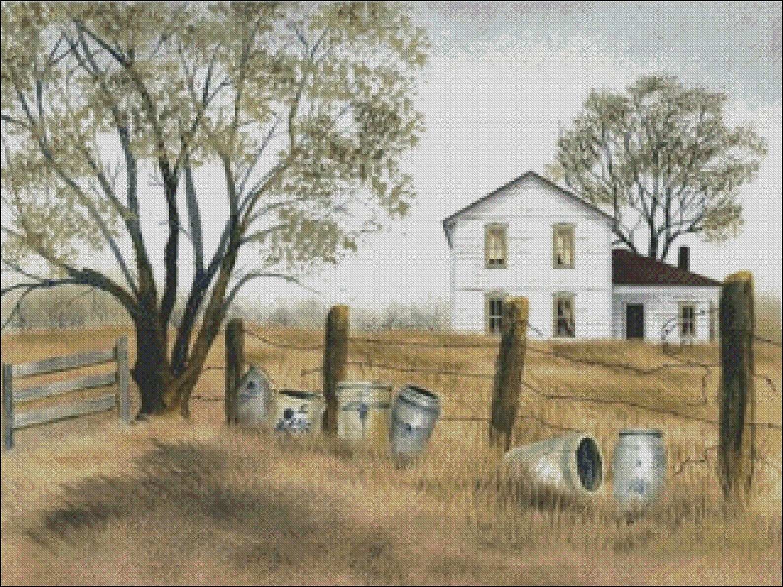 Country Farm - Counted Cross Stitch Patterns - Printable Chart PDF ...