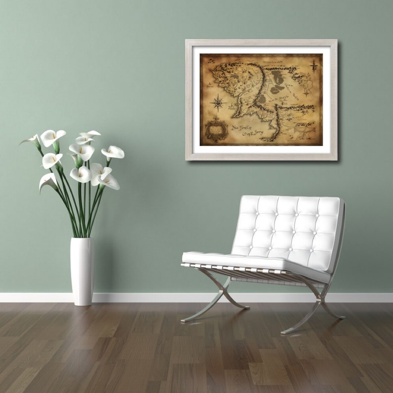 Middle Earth Map Printable Wall Art, House Decor, Fine Art Print ...