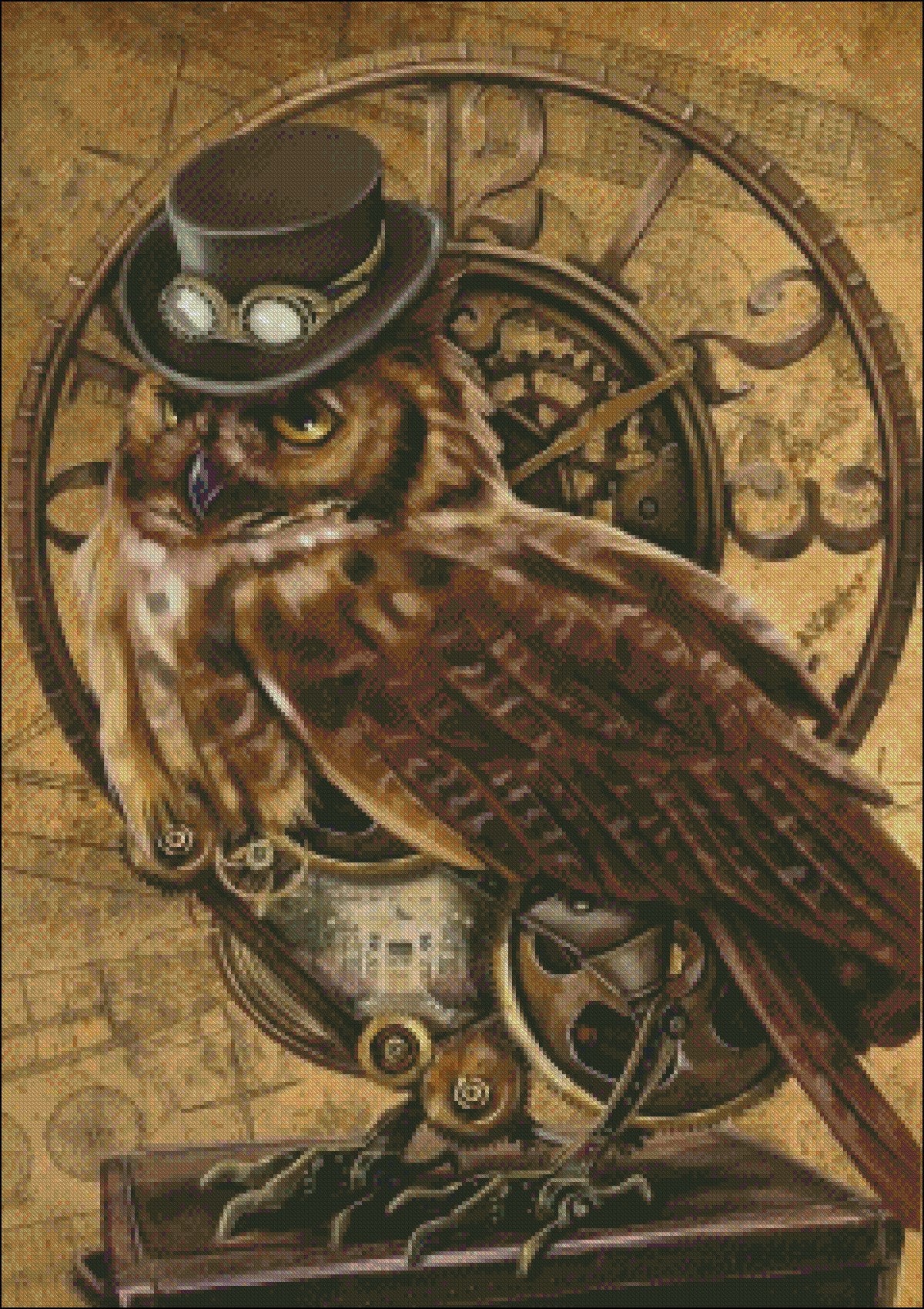 Owl 8 - Counted Cross Stitch Patterns - Printable Chart PDF Format ...