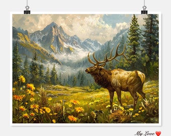 A Majestic Elk 3 - Counted Cross Stitch Patterns - Printable Chart PDF ...