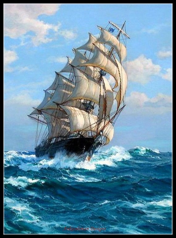 Naval Battle 2 Printable Chart PDF Format Needlework Embroidery Crafts ...