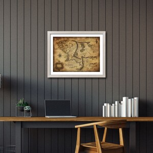 Middle Earth Map Printable Wall Art, House Decor, Fine Art Print ...